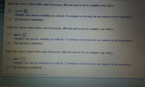 Solved Find The Exact Value Of Each Of The Remaining Chegg