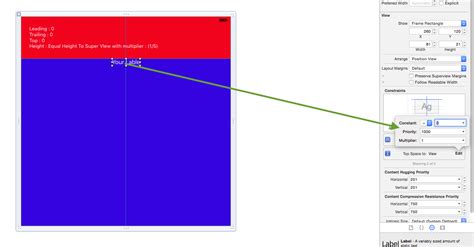 IOS Autolayout Give Top Space Equal To 1 5 Of Superview Height Stack Overflow