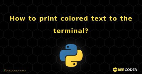 Colored Text In Terminal Using Python Yund