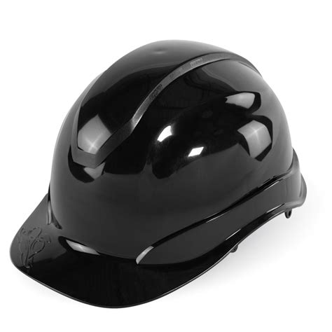 Bullhead Safety™ Head Protection Black Unvented Cap Style Hard Hat With