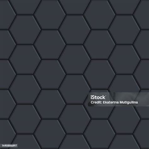 블랙 광택 세라믹 육각형 타일 원활한 패턴 현대 가정 인테리어 욕실 및 부엌 벽 질감 벡터 검은 반짝이는 금속 육각형 벽 배경 0명에 대한 스톡 벡터 아트 및 기타 이미지