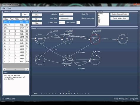 Automaton Simulator Inputpoints