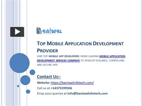 Ppt Top Mobile Application Development Provider Baniwalinfotech Powerpoint Presentation