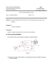 Op Amplifier Circuits Lab Understanding Inverting And Course Hero