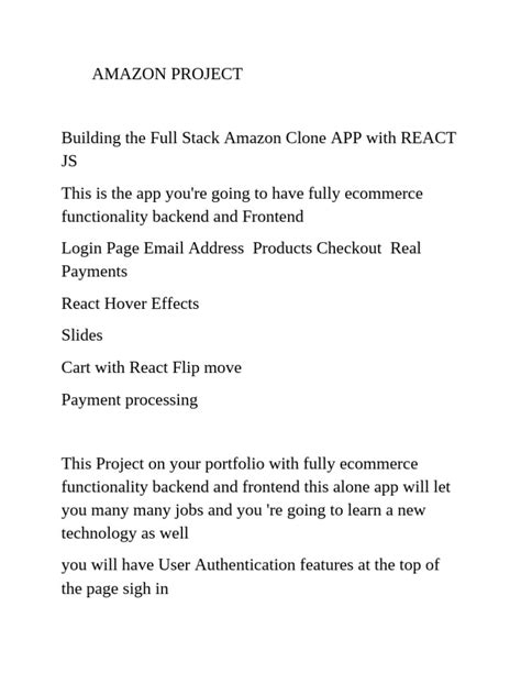Building The Amazon Clone App Pdf Information Technology Software Engineering