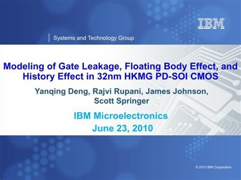 Modeling Of Gate Leakage Floating Body Effect And History