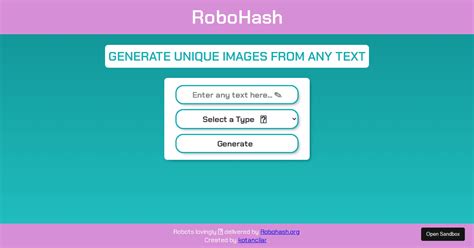 Robohash Codesandbox