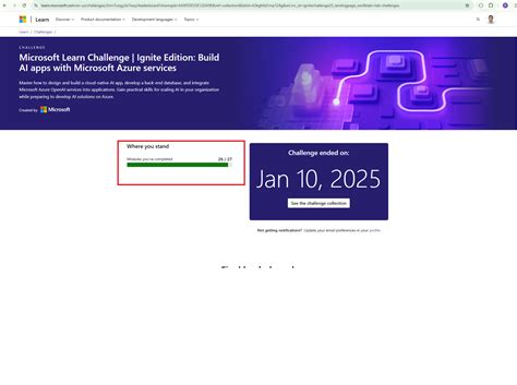 Issue With Microsoft Learn Challenge Ignite Edition Build Ai Apps