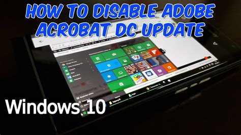 How To Disable Adobe Acrobat Dc Update In Windows 10 Youtube