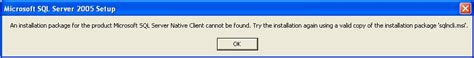 Microsoft Technology Error Sql Server Native Client Cannot Be Found