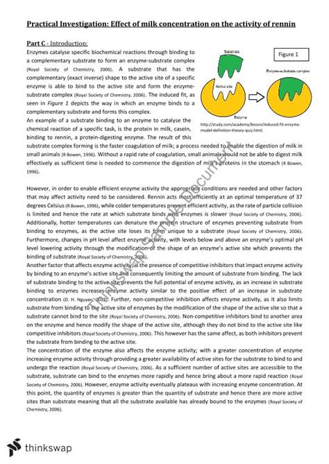 Biology Practical Investigation On Enzyme Activity Year 12 Sace Biology Thinkswap