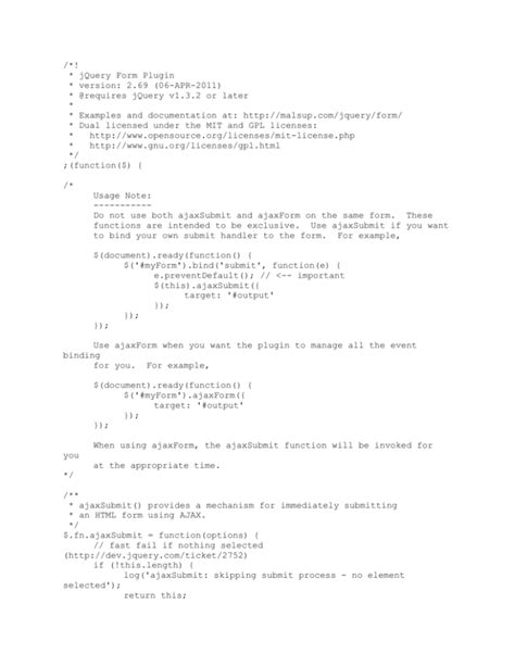 JQuery Form