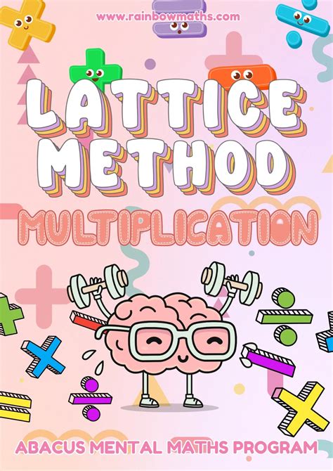 Lattice Method Multiplication Workbook Rainbow Maths