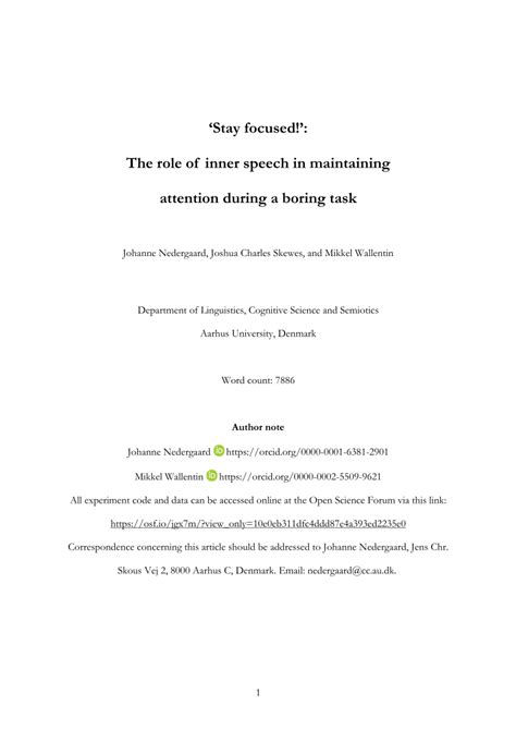 pdf stay focused the role of inner speech in maintaining