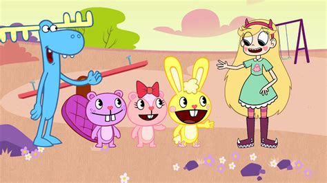 Star Meets Cuddles Giggles Toothy And Lumpy By Heyits22luta On