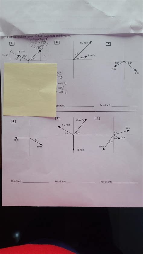Solved Find The Resultant Vector Include Magnitude And Chegg