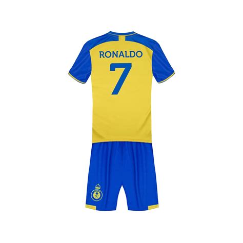 Echipament Sportiv Copii Ronaldo 7 Al Nassr Fotbal Tricou Si Panaloni Scurti Poliester 152 Cm