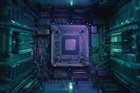 Inside Computer Chip Digital Generate Ai