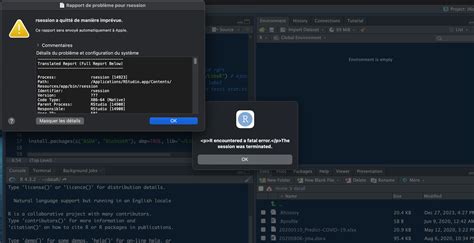 R Encountered A Fatal Error The Session Was Terminated RStudio IDE Posit Community
