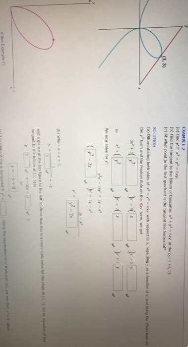 Solved EXAMPLE A Find Y If X Y Xy B Find The Chegg Com
