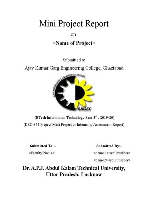 mini project report format pdf