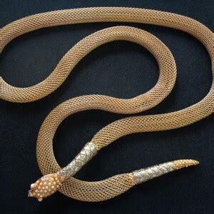 Scarce Mimi Di N Princess Niscemi Jewelry Accessories Gold Tone Mesh Serpent Reptile Snake Belt