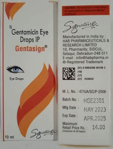 Gentasign Gentamicin Eye Drops 0 3 0 3 At ₹ 200 Piece In Jalgaon
