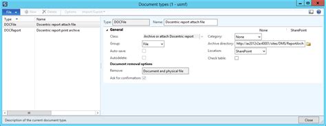 How To Set Up Document Types For Archiving Reports Docentric Ax