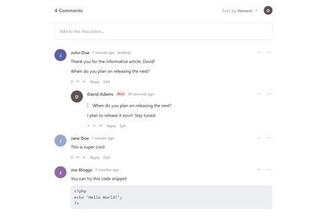Advanced Commenting System