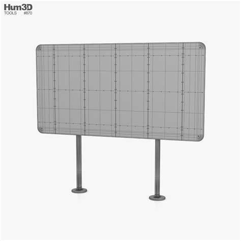 고속도로에 빈 도로 표지판 3d 모델 다운로드 거리 요소 On