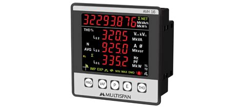 digital multi function meter power and energy meter multispan