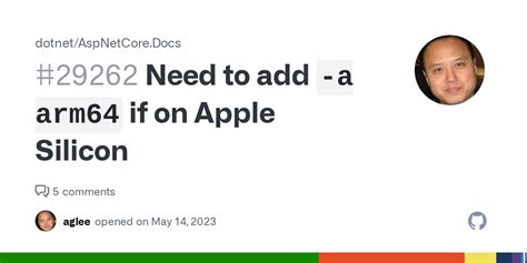 Need To Add ` A Arm64` If On Apple Silicon · Issue 29262 · Dotnet
