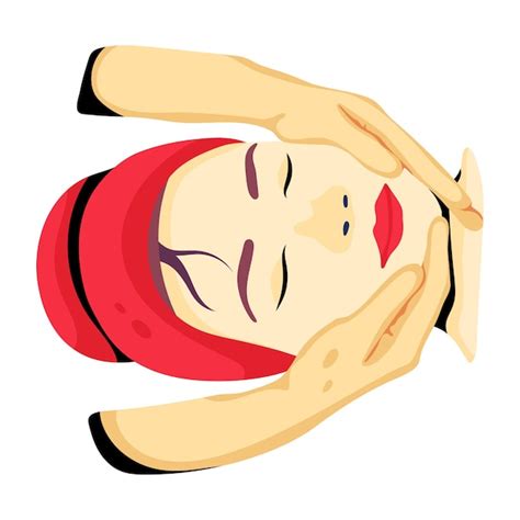Premium Vector Premium Flat Icon Of Facial Massage