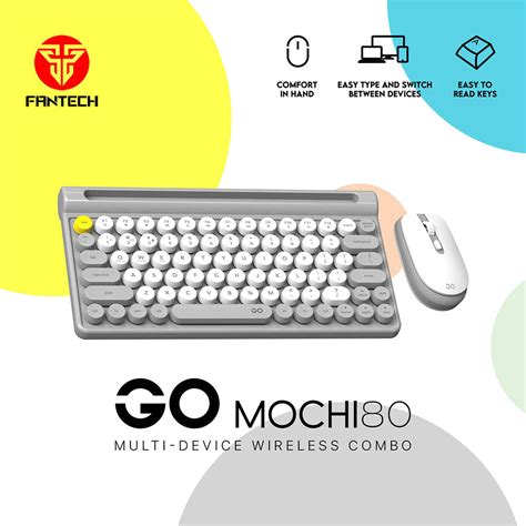 Fantech Mochi 80keys Wk897 Wireless Keyboard Mouse Combo Set For Windo Gamers Cash