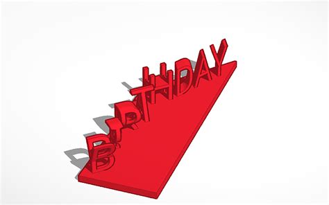 3d Design Happy Birthday Tinkercad