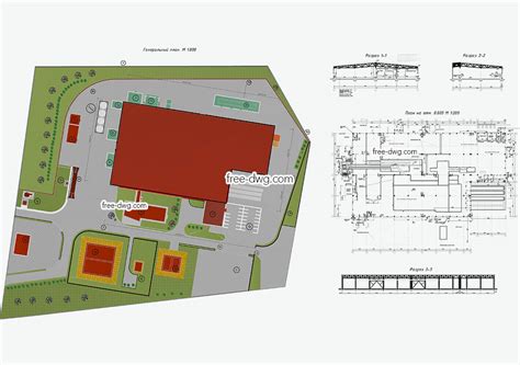 Завод по производству газобетонных блоков чертеж в Автокаде