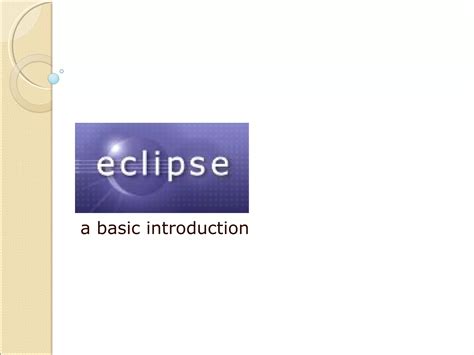 Introduction To Eclipse Ide Ppt Operating Systems Computer