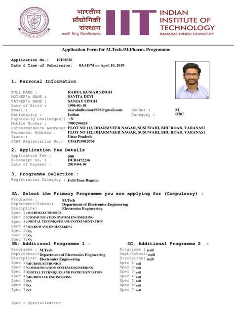 Iit Bhu Pdf Pdf Academic Degree Test Assessment