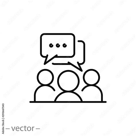Forum Discussion Icon Feedback Or Chat Outline Messenger Group
