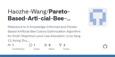 Github Haozhe Wang Pareto Based Arti Cial Bee Colony Optimization