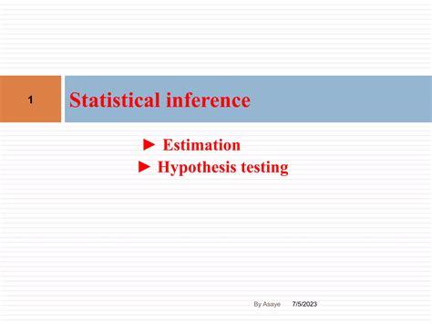 3 statistical inference anesthesia pptx physics science