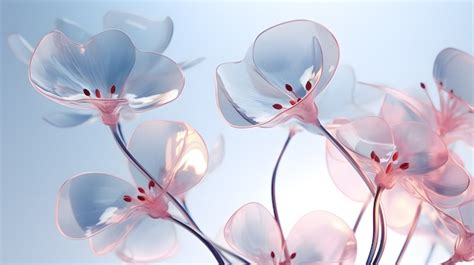 3d абстрактные красивые цветы Ai сгенерированное изображение