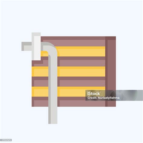 아이콘 Ac 증발기 자동차 정비 기호와 관련이 있습니다 플랫 스타일 심플한 디자인 편집 가능 간단한 일러스트레이션 가격에 대한