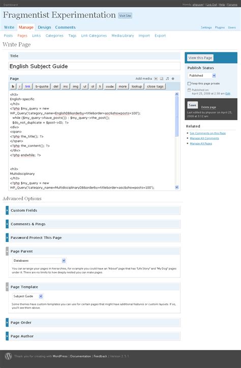 The Code4lib Journal Wordpress As A Content Management System For A