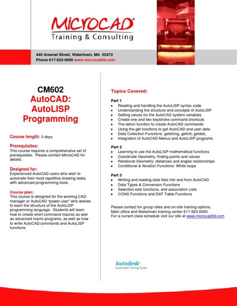 Autolisp Programming Pdf