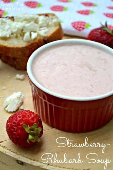 Strawberry Rhubarb Soup Lemon Tree Dwelling
