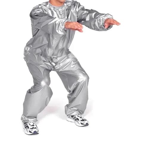 Unisex Sauna Suit Pvc Fitness Sweating Sauna Suit With Stripes Pp