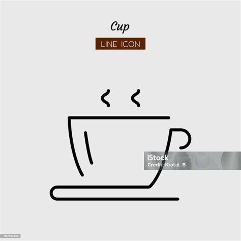 라인 컷 아이콘 기호 음료 카페 뜨거운 커피 컵 고립 된 평면 개요 벡터 디자인 0명에 대한 스톡 벡터 아트 및 기타 이미지 0명 개념 라떼 Istock