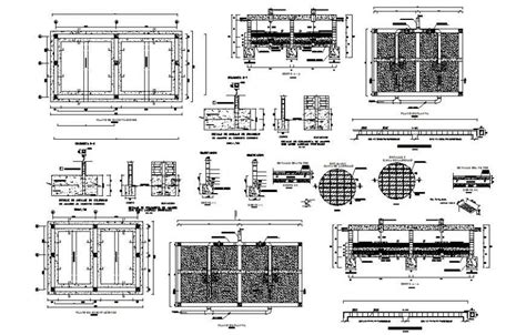 Footing And Foundation Structure 2d View Autocad File