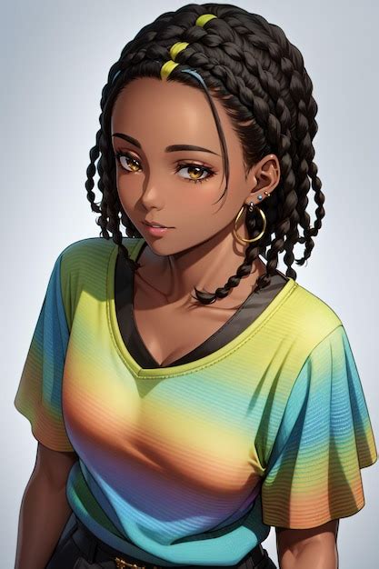 Premium Photo The Girl With The Braids On Her Head